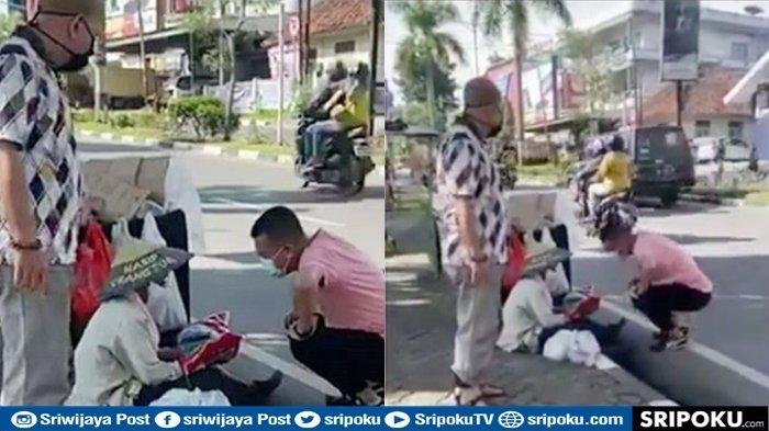 Video Viral Aksi Dua Polisi Berpakaian seperti Preman, Bagikan Sembako ...