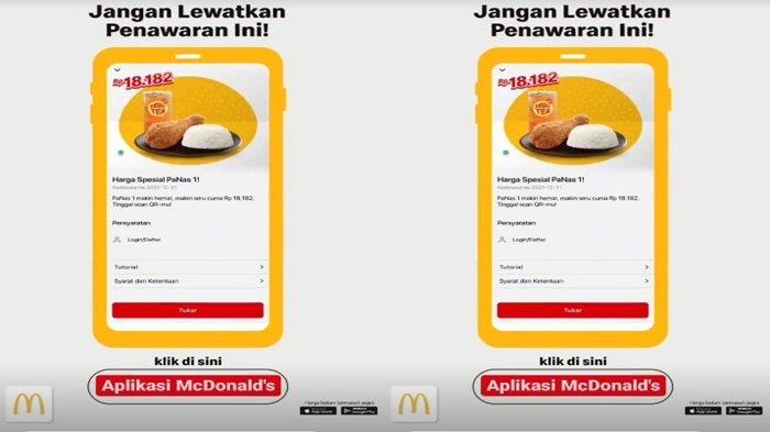 Promo McDonalds Rp18.182 Khusus Pengguna Aplikasi McDonalds Bisa untuk Dine In - Sripoku.com