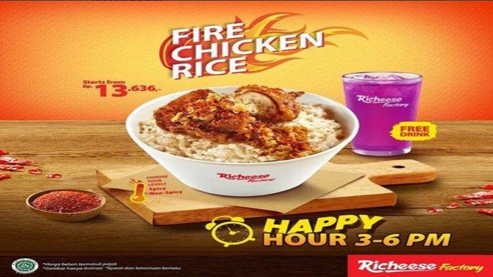 Promo Richeese Factory, Menu Baru Fire Chicken Rice Bisa Dipesan Mulai ...