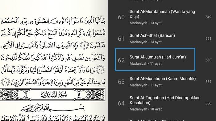 Surah Apa dan Ayat Berapa Dalil Tentang Sholat Jumat? Berikut Bacaan ...