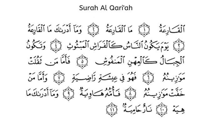Surat Al-Qoriah Ayat 1-11 dan Artinya Lengkap Tulisan Arab, Latin dan Keutamaan Tentang Hari ...