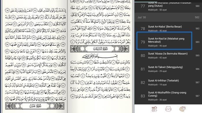 Juz Amma Surat An-Naziat 42 Ayat, Tulisan Arab, Latin, Arti dan ...