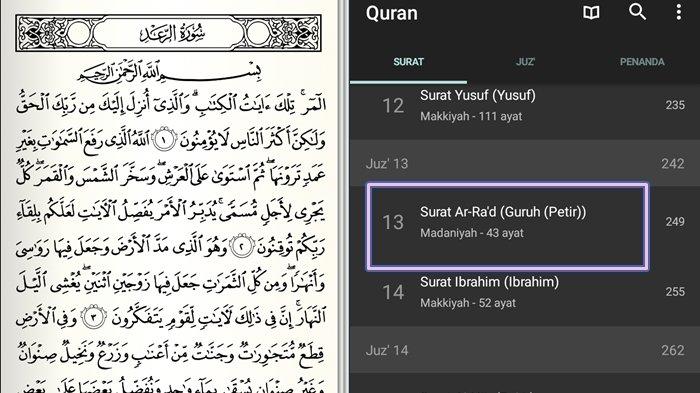 Bacaan Surat Ar-Ra'd Ayat 1-43 Lengkap Bahasa Arab dan Terjemahannya ...