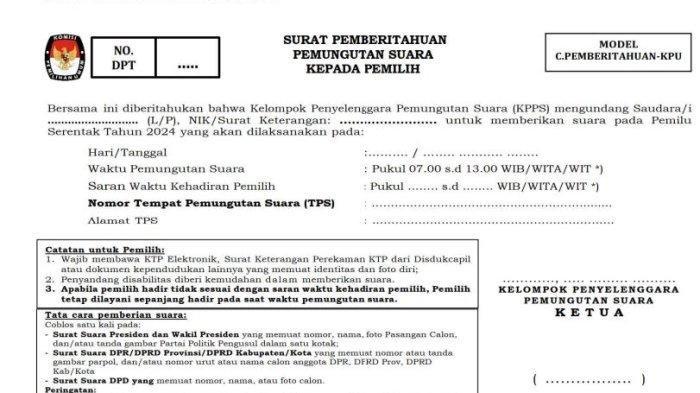 Mau Nyoblos Pemilu 2024 Datang ke TPS Jangan Lupa Bawa Dokumen Ini ...