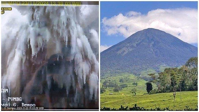 Gunung Api Dempo di Sumatera Selatan Erupsi, Tinggi Letusan Capai 200 ...