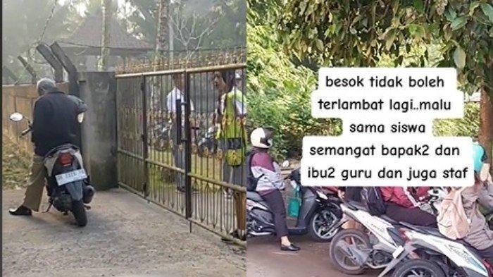 Viral Guru Terlambat ke Sekolah Tak Bisa Masuk Pagar saat Upacara ...
