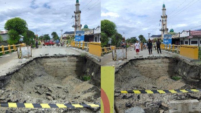 Jembatan di Jl Garuda Kota Palu Ambles, Arus Lalulintas Terganggu ...