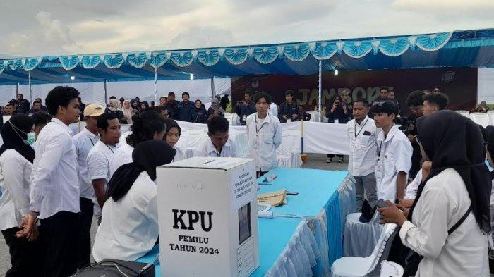 Jambore Election 2024, KPU Gelar Simulasi Pungut Hitung Suara di Banggai - Tribunpalu.com