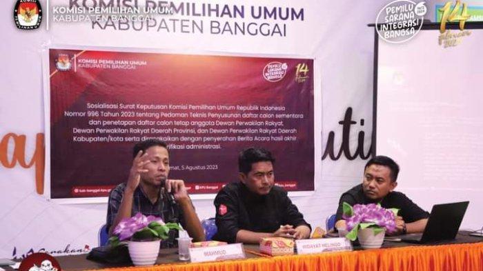 KPU Banggai Sosialisasi Pedoman Penyusunan DCS dan Penetapan DCT Anggota DPRD - Tribunpalu.com