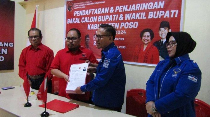 Petahana Bupati Poso Serahkan Formulir Pendaftaran Bakal Calon Kepala Daerah ke PDIP ...
