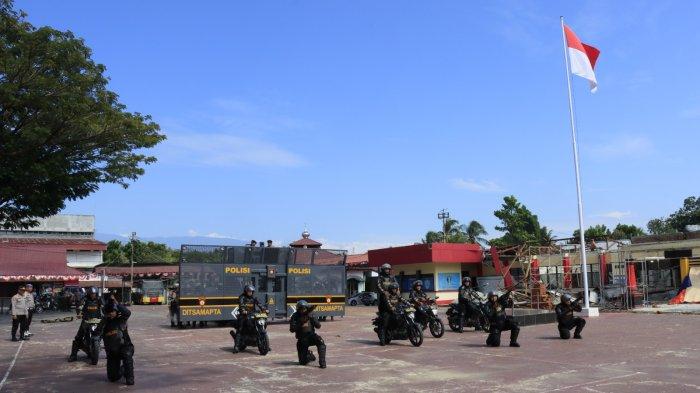 Polres Poso Latihan Dalmas, Simulasi Pengaman Potensi Gangguan Keamanan ...
