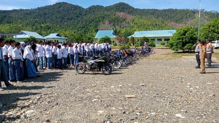 Belasan Motor Knalpot Brong Milik Siswa SMP dan SMA di Morowali Diamankan Polsek Wita Ponda ...