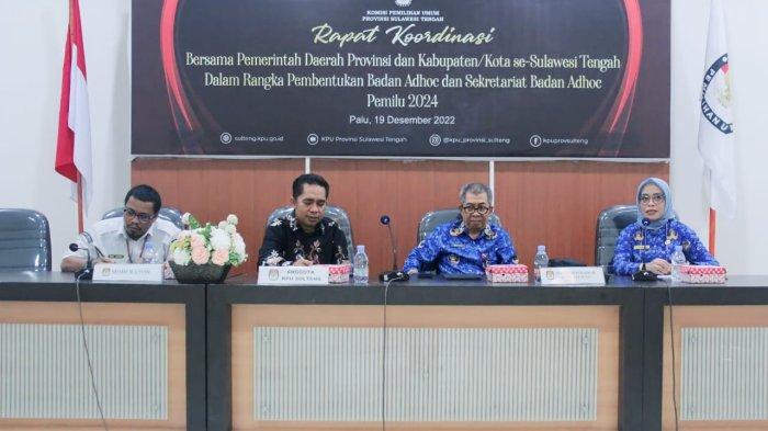 KPU Sulteng Rakor Pembentukan Badan Adhoc Tingkat Desa - Tribunpalu.com