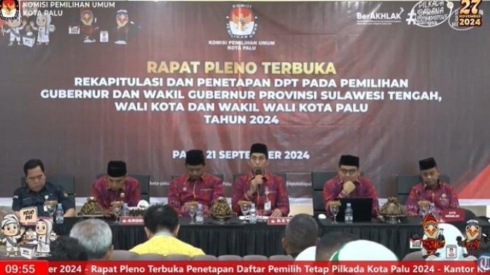 LIVE Rapat Pleno KPU Palu Tentang Rekapitulasi dan Penetapan DPT Pilkada 2024 - Tribunpalu.com