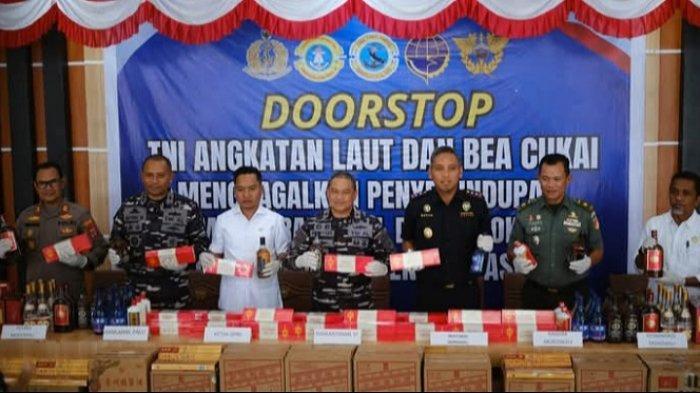 Sinergi Bea Cukai Dan TNI AL Gagalkan Penyelundupan 1.643 Botol MMEA Dan 46.200 Batang Rokok ...