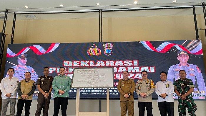 Kabagops Polresta Palu, Pimpin Deklarasi Damai Pilkada Serentak Tahun 2024 - Tribunpalu.com