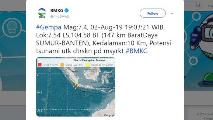 Bmkg Resmi Akhiri Peringatan Dini Potensi Tsunami Pasca Gempa Banten