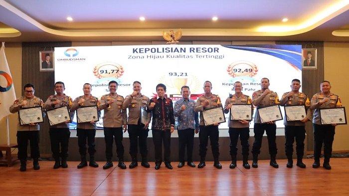 Polres Sigi Raih Penghargaan Zona Hijau Standar Pelayanan Publik 2024 - Tribunpalu.com