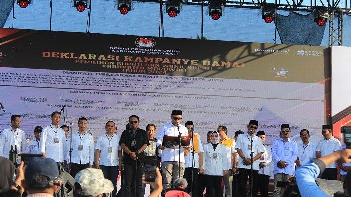 KPU Morowali Gelar Deklarasi Kampanye Damai di Pilkada 2024, Imbau 4 Paslon Hindari Kampanye ...