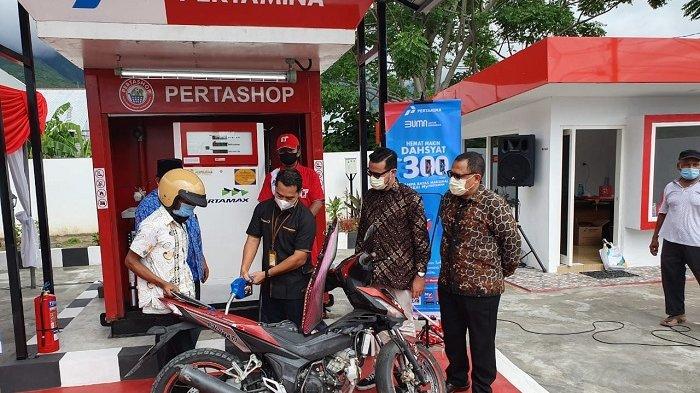 Mudahkan Masyarakat, Pertamina Hadirkan Pertashop Pertama di Kota Palu - Tribunpalu.com