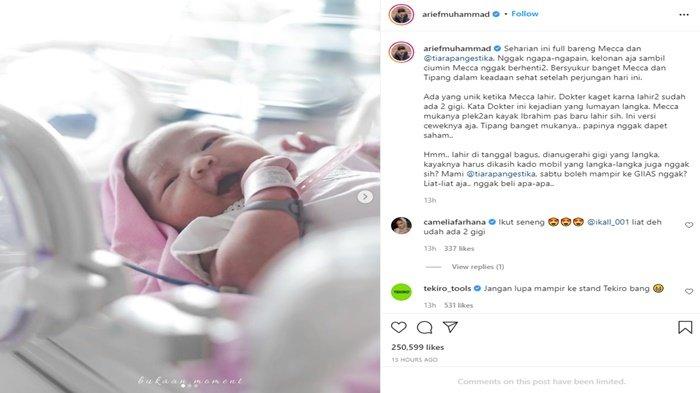 Anak Kedua Arief Muhammad Baru Lahir, Dokter Sebut Adik Baim Punya ...