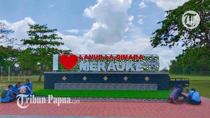 Wisata Baru, Lanud JA Dimara Bangun Taman I Love Merauke - Tribun-papua.com