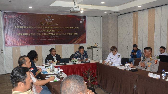 KPU Papua Gelar Rakor Persiapan Rapat Pleno Terbuka Rekapitulasi DPS Pilkada 2024 - Tribun-papua.com