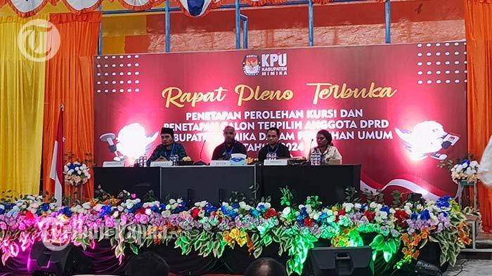 Pleno Perolehan Kursi dan Penetapan Calon Terpilih KPU Mimika Dimulai ...