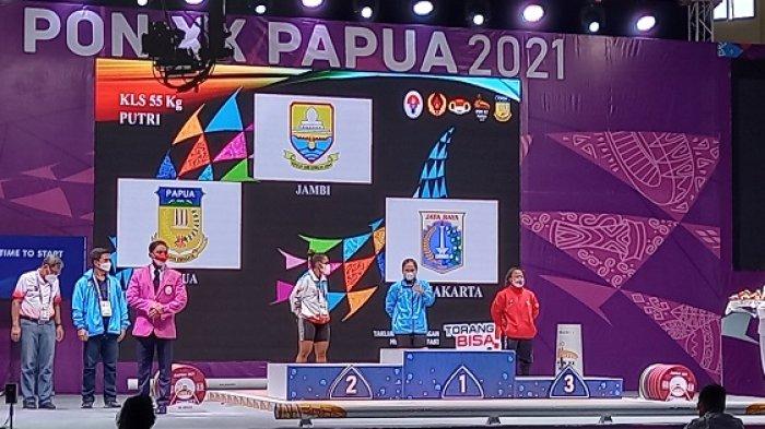 Juliana Klariza, Atlet Angkat Besi Putri dari Jambi Raih Medali Emas di PON XX Papua - Tribun ...