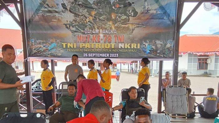 Sambut HUT ke-78 TNI, Kodim 1808 Mansel Gelar Donor Darah - Tribunpapuabarat.com