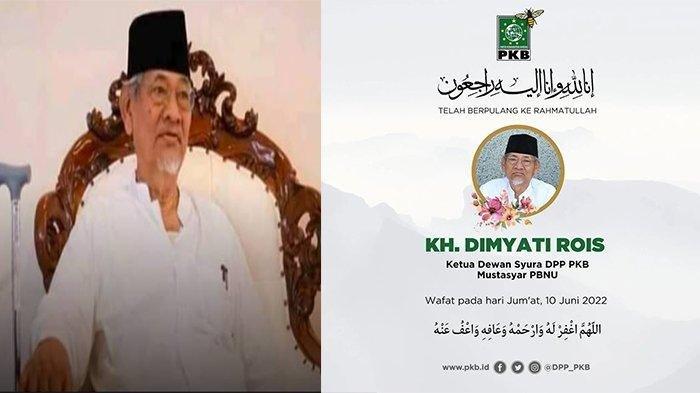 Kabar Duka, Ketua Dewan Syura DPP PKB dan Mustasyar PBNU KH Dimyati ...