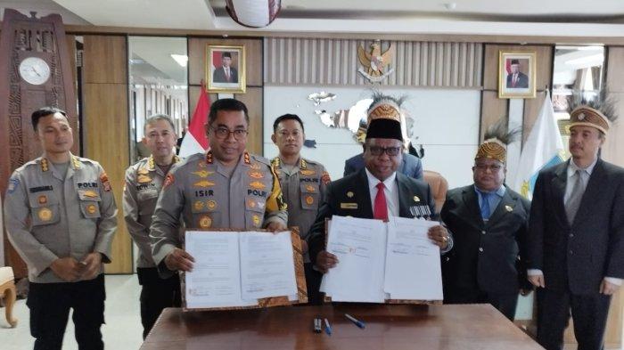 Pemprov Papua Barat Teken NPHD Rp 4,85 Miliar untuk Dukung Secaba Polri ...