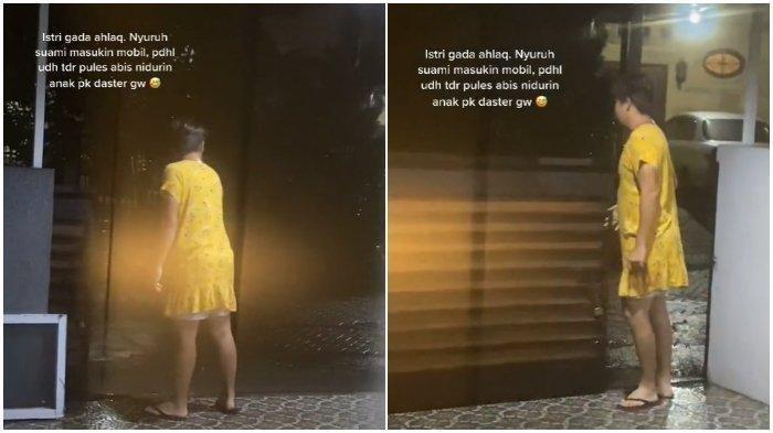 Viral Video Seorang Pria Pakai Daster Kuning Seharian demi sang Anak ...