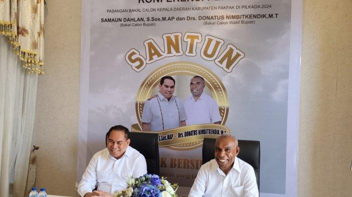 Samaun Dahlan Gandeng Donatus Nimbitkendik di Pilkada Fakfak Papua Barat 2024 - Tribunpapuabarat.com
