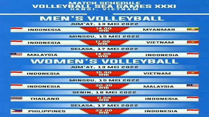 Jadwal Pertandingan Voli Hari Ini di SEA Games 2022, Timnas Putra akan Berhadapan dengan ...