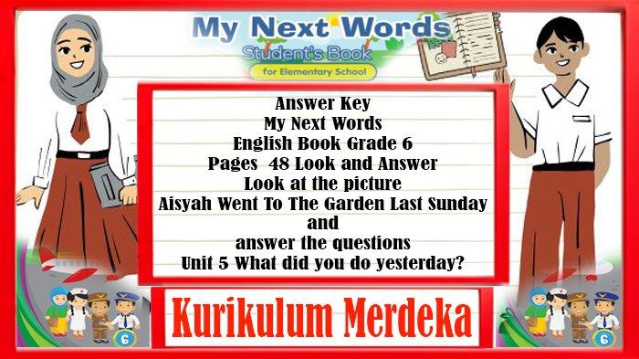 Answer Key Grade 6 English Pages 48 Look and Answer Unit 5 My Next ...