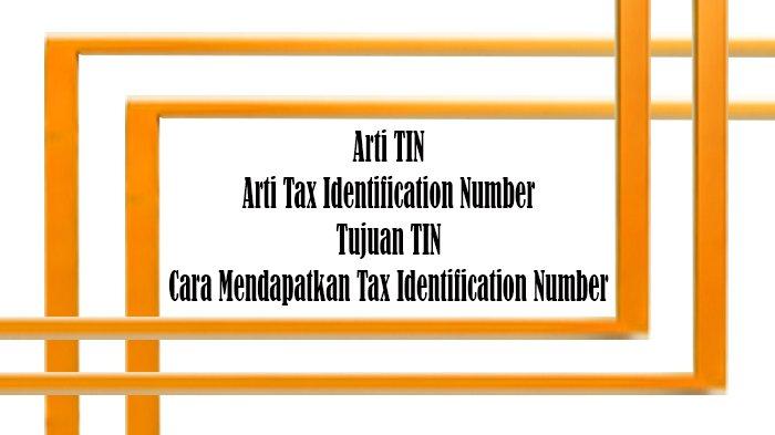 Arti Tax Identification Number dan Tujuan TIN dan Cara Mendapatkan Tax ...