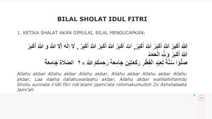 LINK DOWNLOAD PDF Bilal Idul Fitri 1445H/2024 - Tribunpekanbaru.com