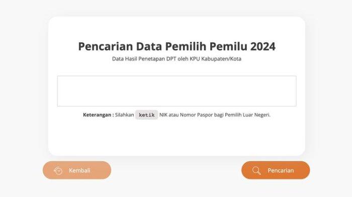 Cara Cek DPT Online dan Lokasi Potensial TPS untuk Mencoblos Pemilu 14 Februari 2024 ...