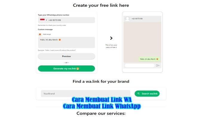 Cara Membuat Link WA atau WhatsApp untuk Dibagikan di Medsos dan Profil ...