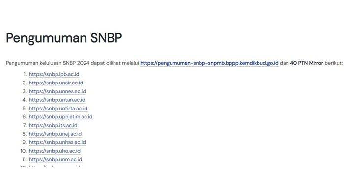 CARA CEK Pengumuman SNBP 2024 , Klik Link SNBP 2024 yang Asli di Sini ...