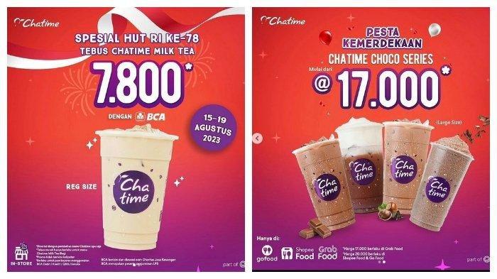 Promo Chatime 17 Agustus, Tebus Murah Milk Tea 7.800 hingga Chatime ...