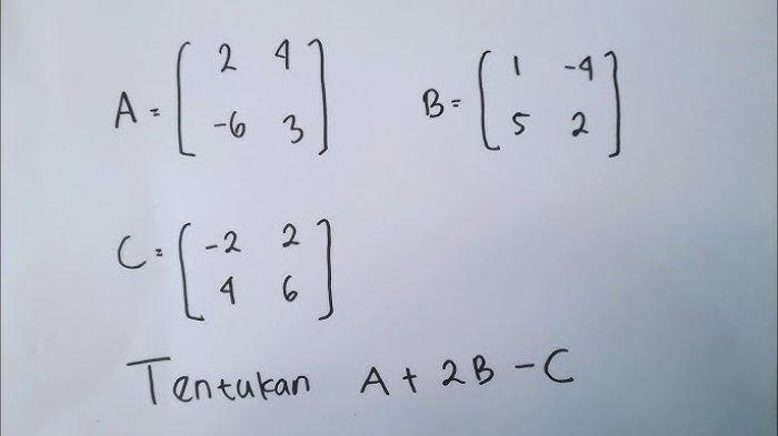 Contoh Soal Matriks dan Jawabannya Kelas 11 SMA Lengkap dengan ...