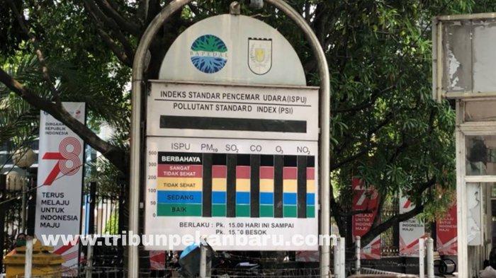 FOTO: Papan ISPU di Pekanbaru Rusak - Tribunpekanbaru.com