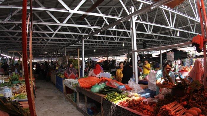 FOTO: Pedagang Pasar Cik Puan Pekanbaru Sudah Menempati Bangunan Baru ...