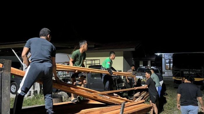 Gerebek Sawmill, Polres Kampar Riau Tangkap 5 Pekerja dan Kayu Ilog, Pemiliknya Kabur ...