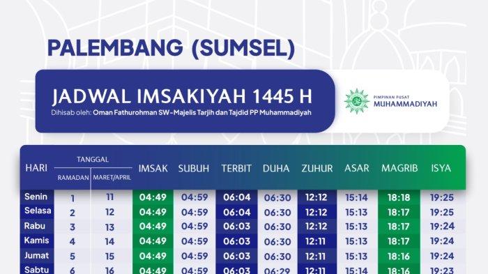 Jadwal Buka Puasa Palembang Hari Ini 17 Maret 2024 dan Link Download Imsakiyah Palembang PDF ...