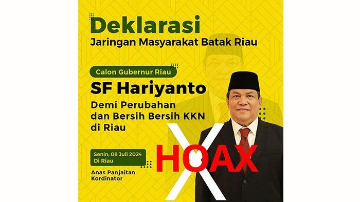 Kadiskominfo Provinsi Riau: Flyer ini Hoax, Masyarakat Jangan ...
