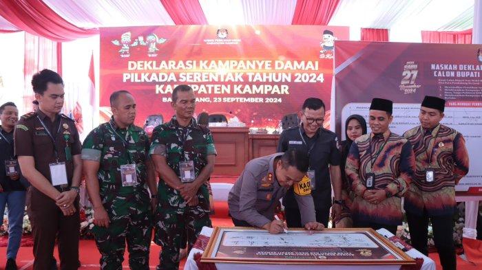 Deklarasi Pilkada Damai 2024 di Kampar, AKBP Ronald: Ini Memperkuat Komitmen Wujudkan Pilkada ...