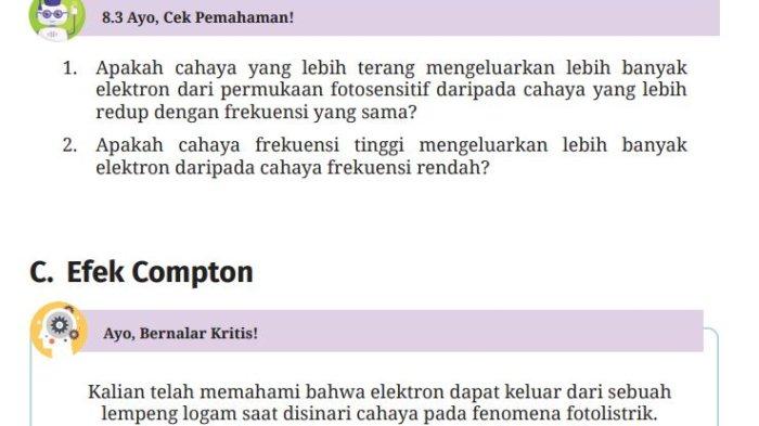 Kunci Jawaban Fisika Kelas 12 Halaman 166 Kurikulum Merdeka Elektron Cahaya Terang ...